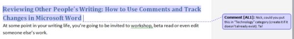 Reviewing Other People’s Writing: How to Use Comments and Track Changes ...