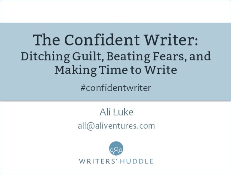 The Confident Writer Webinar: Thursday 27th April, 8pm – 9pm (UK time ...